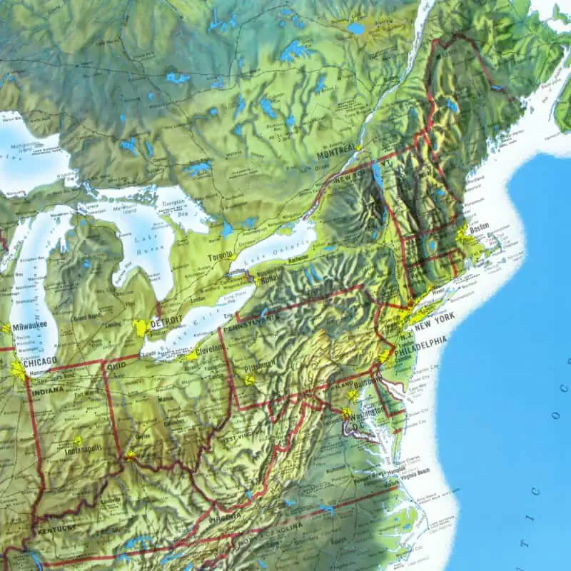 US Raised Relief Map by Rand McNally - 3D | Map Shop