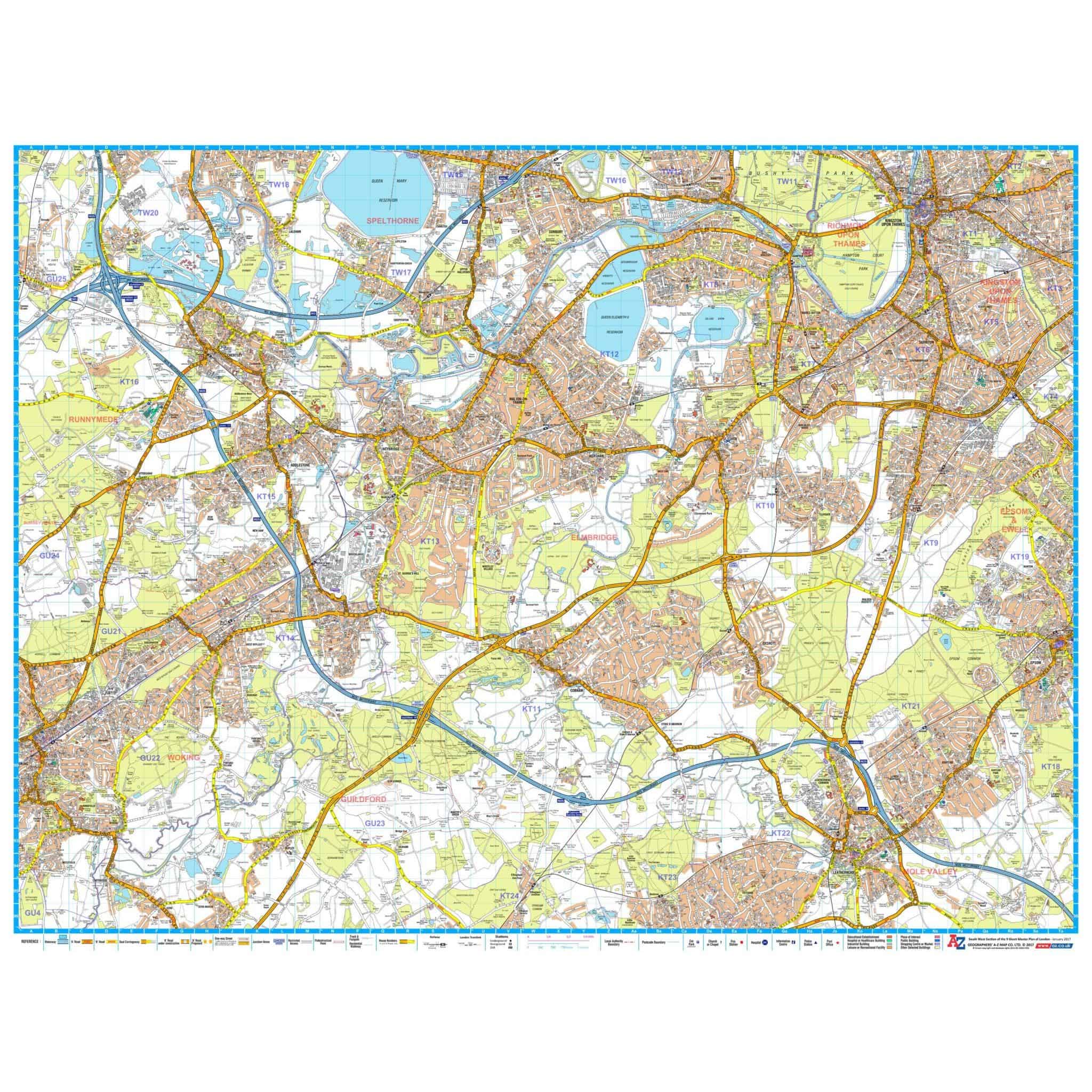 A-Z London Master Plan - South West by AZ Maps - The Map Shop