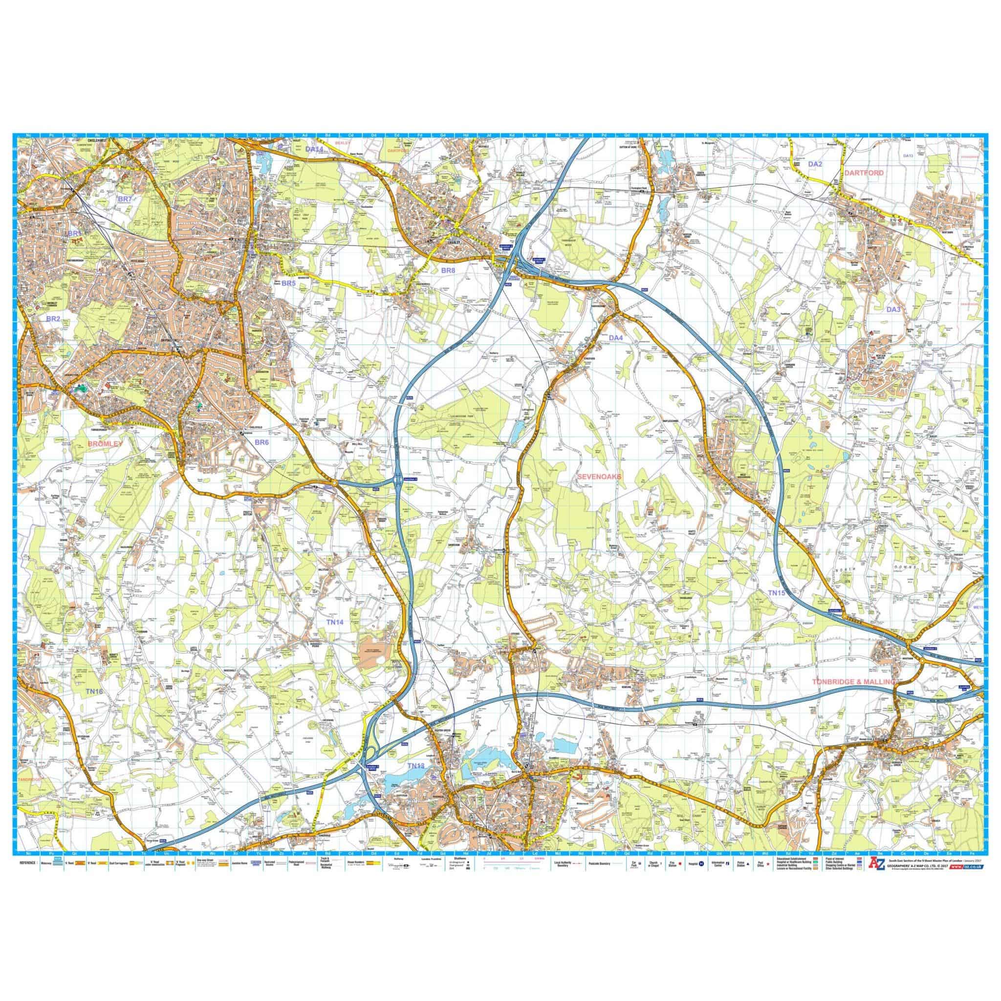 A-Z London Master Plan - South East by AZ Maps - The Map Shop