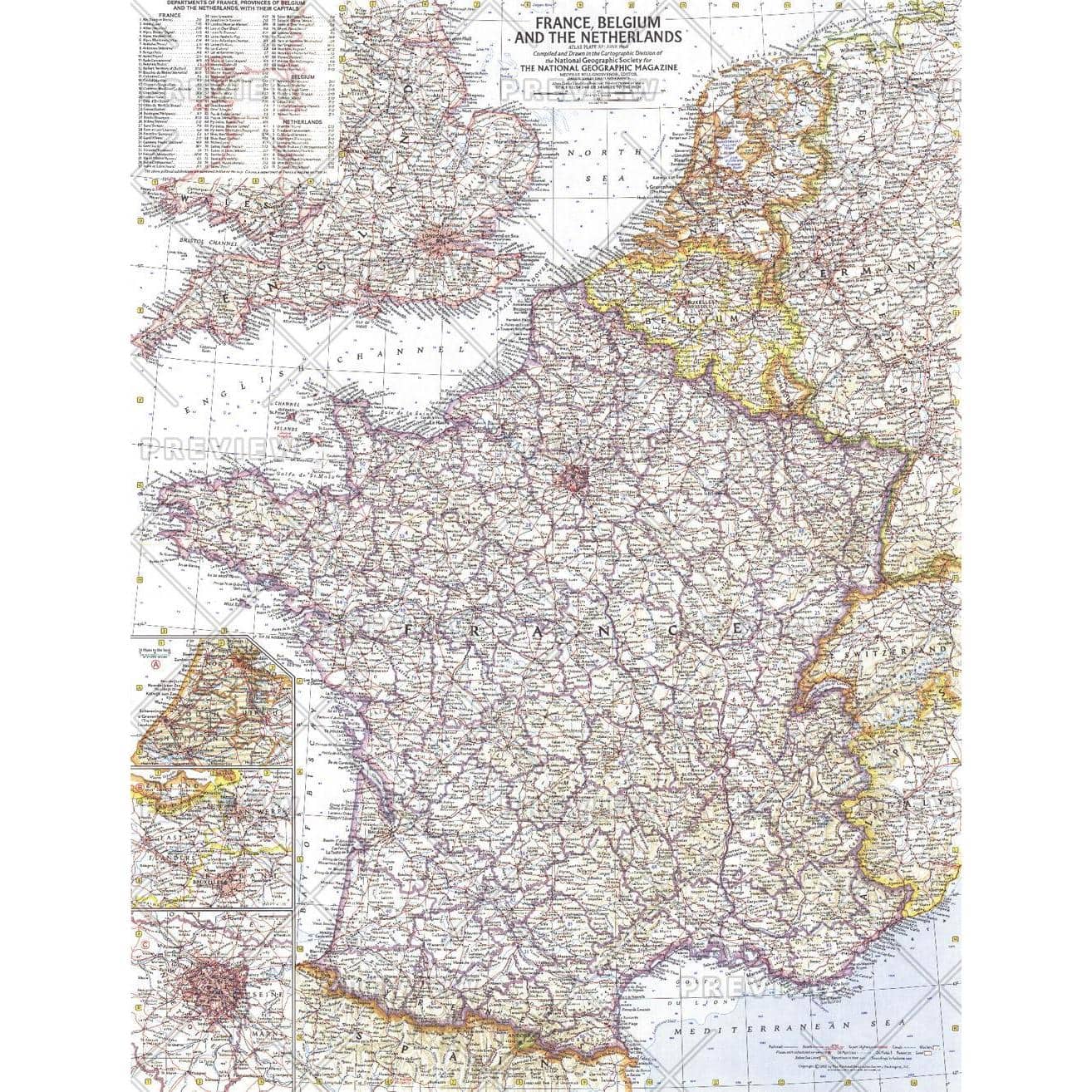 France, Belgium & the Netherlands 1960 - National Geographic