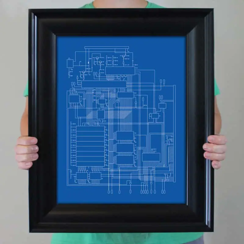 Commodore 64 Computer Schematic by City Prints - The Map Shop