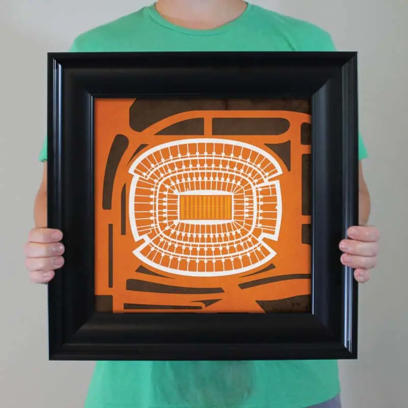 FirstEnergy Stadium Map Art by City Prints - The Map Shop
