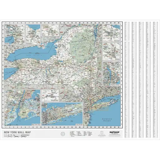 New York State Wall Map by MapShop - The Map Shop