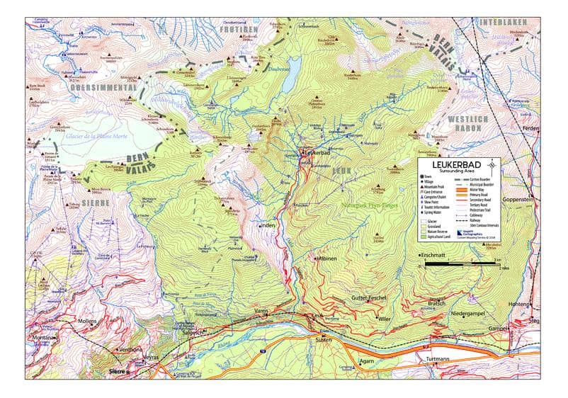 Hiking around Leukerbad, Switzerland Inspirit Cartographics