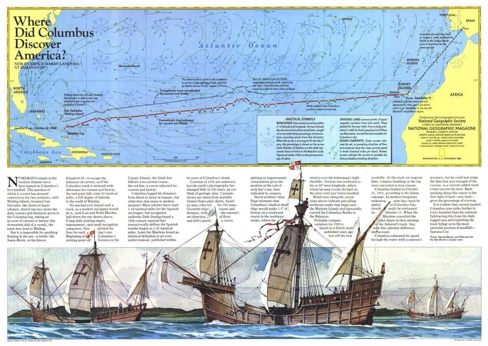 Where Did Columbus Discover America 1986 National Geographic