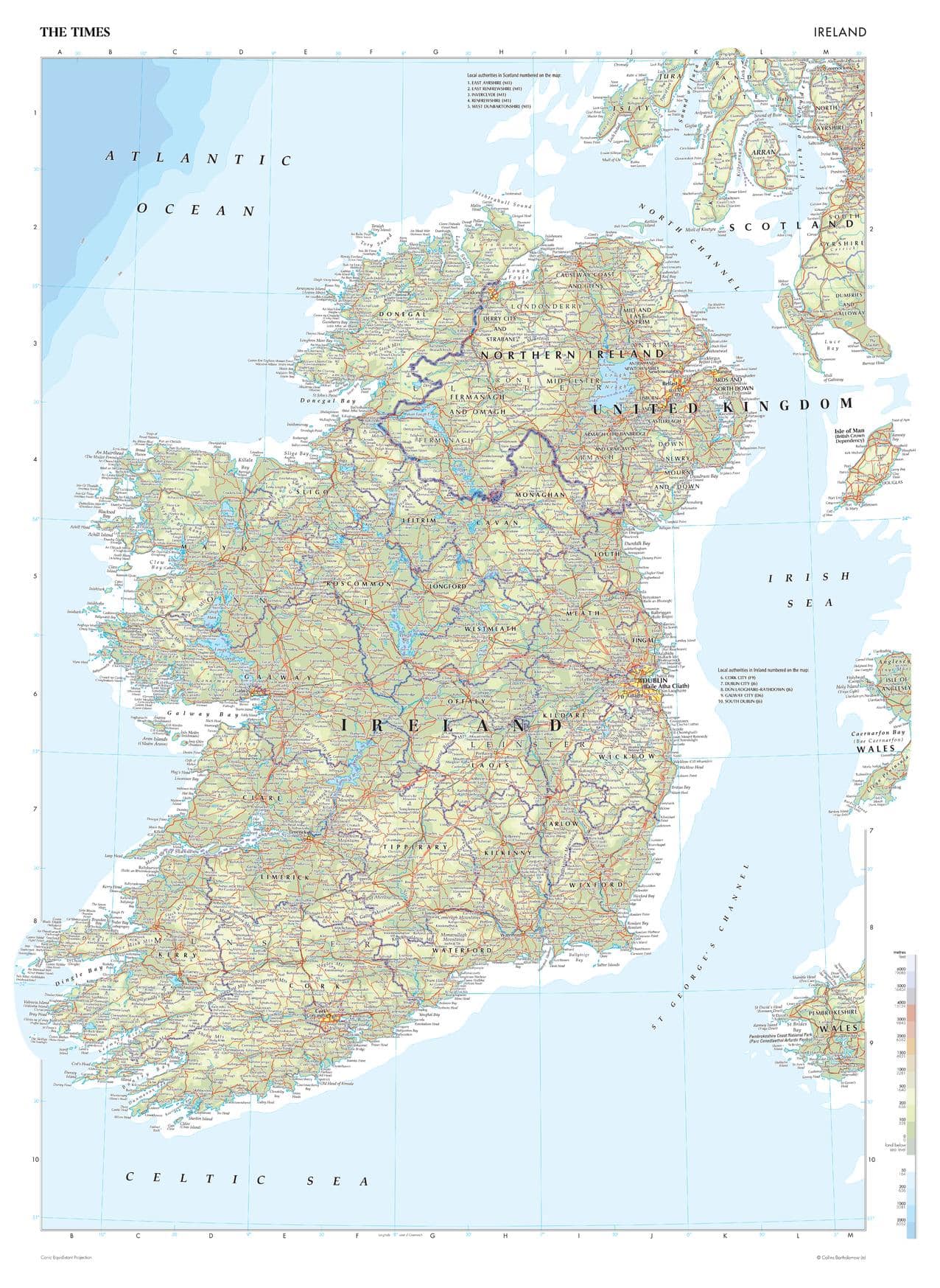 Ireland Wall Map by The Times - The Map Shop